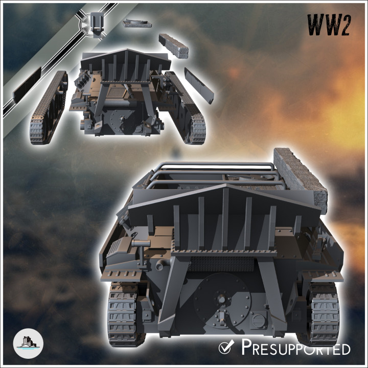 3D Printable Bergepanzerwagen 38 armoured recovery tank (Sd.Kfz. 136 ...