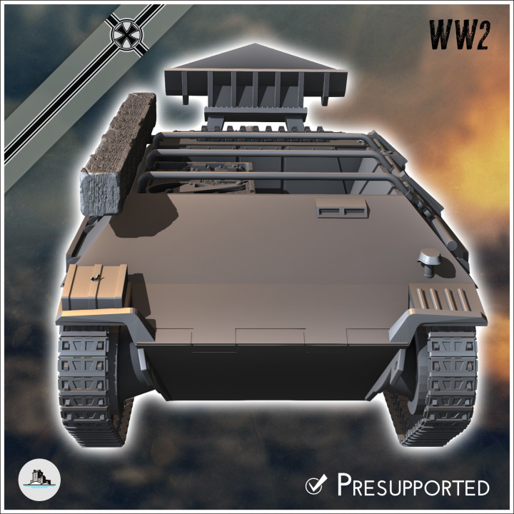 3D Printable Bergepanzerwagen 38 armoured recovery tank (Sd.Kfz. 136 ...