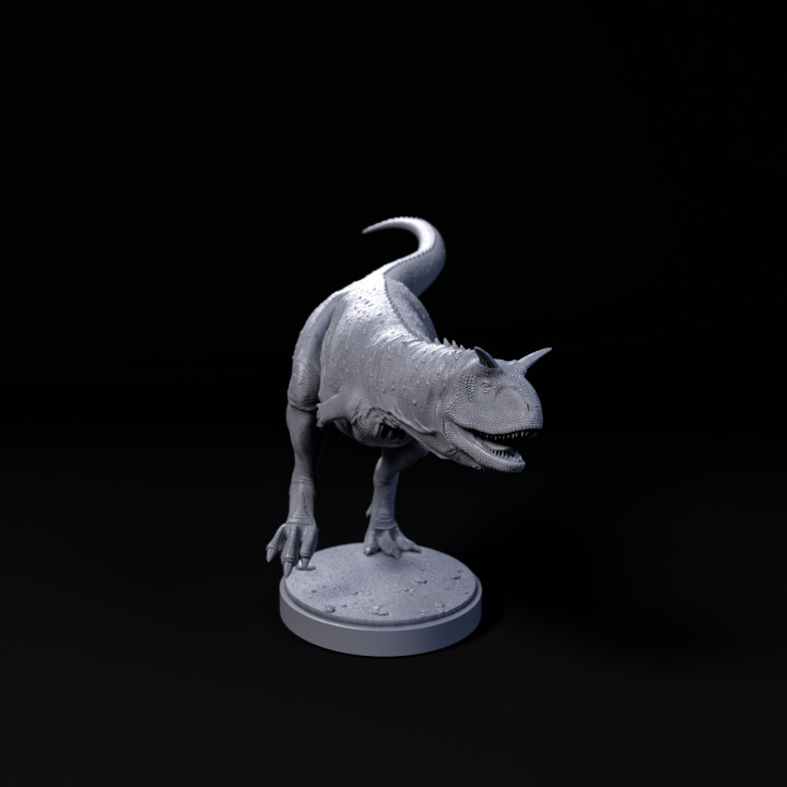 3D Printable Carnotaurus running 1-35 scale pre-supported dinosaur by ...