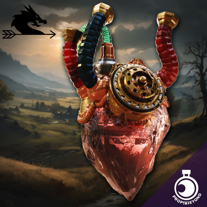 3D Printable Construct’s Heart – Monster Trophy by Props&Beyond