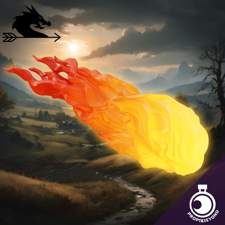 3D Printable Fireball – Full Size Spell Effect by Props&Beyond