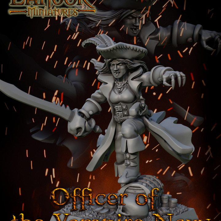 3D Printable Officer of the vampire Navy by Landor Miniatures