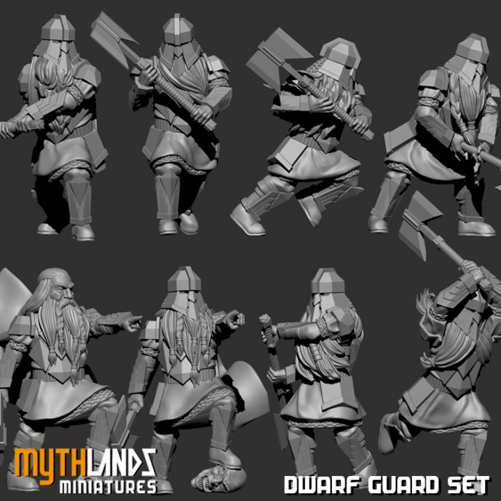 3D Printable DWARF ARMY BUNDLE: 47 WARRIORS by Mythlands Miniatures