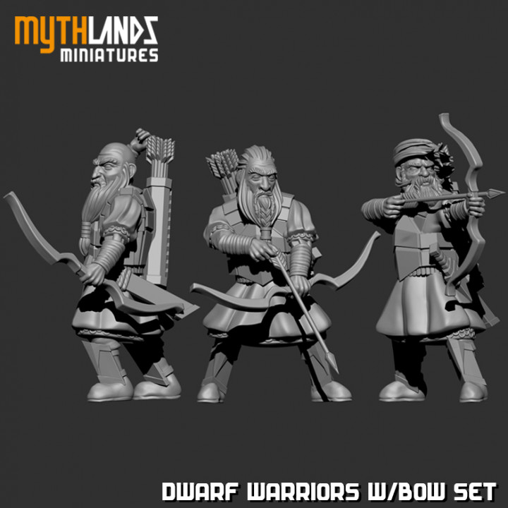 3D Printable DWARF ARMY BUNDLE: 47 WARRIORS by Mythlands Miniatures