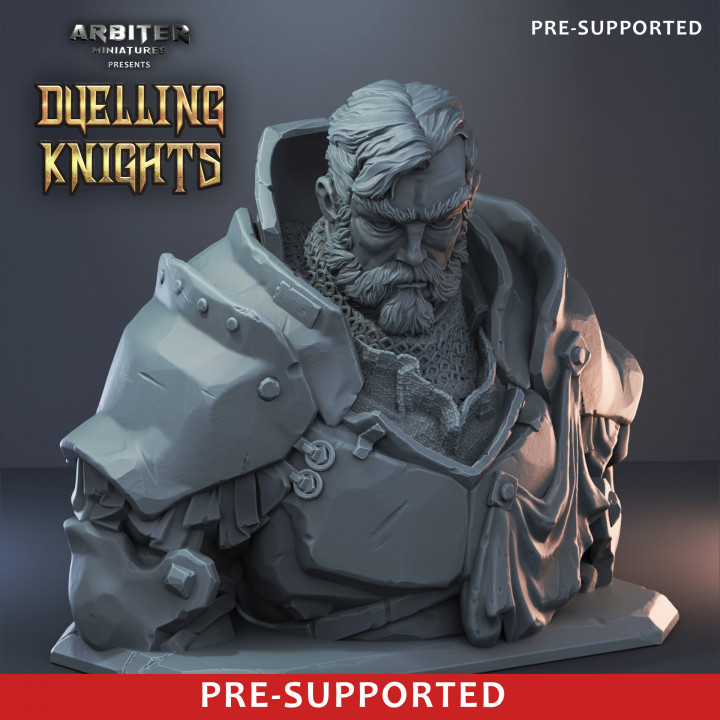 3D Printable Pre-supported Bust, Knight by Arbiter Miniatures - by ...