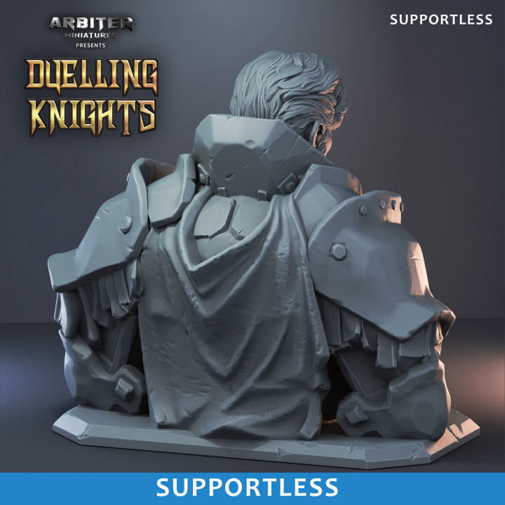 3D Printable Supportless Bust, Knight by Arbiter Miniatures - by Theis ...