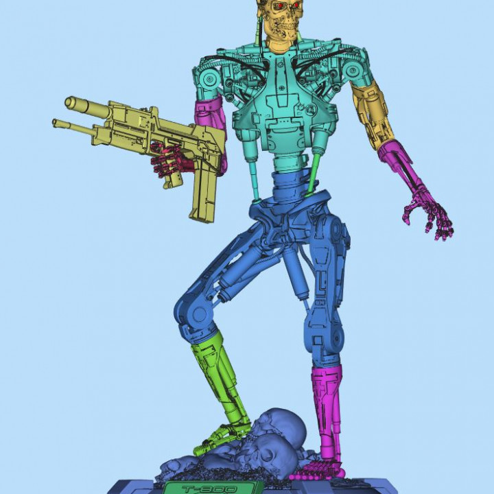 3D Printable T-800 XTerminator 2 JD V2 High Detal by SKYNET