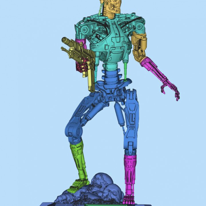 3D Printable T-800 XTerminator 2 JD V2 High Detal by SKYNET