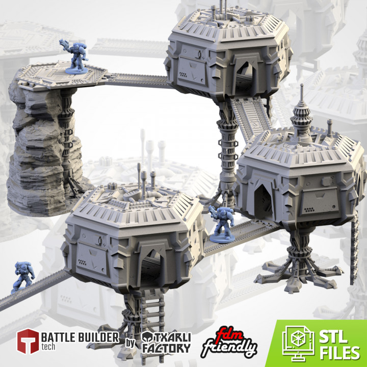 3D Printable SCI-FI CITY by Txarli Factory