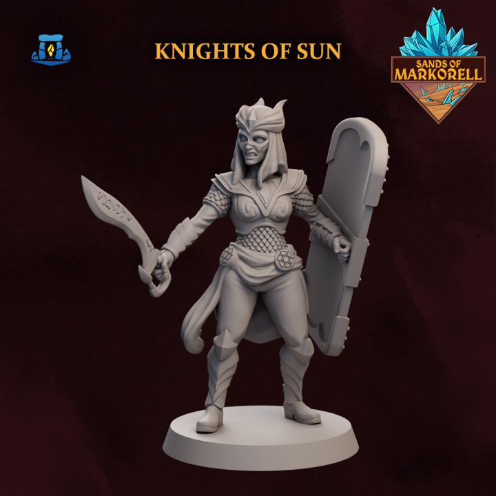 3D Printable Knight of Sun Markorell - Pack 1 by Wishgate-Studio