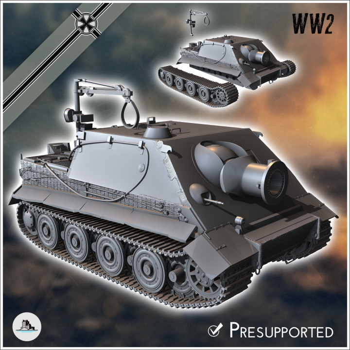 3D Printable German WW2 vehicles pack No. 4 (Tiger I and variants ...