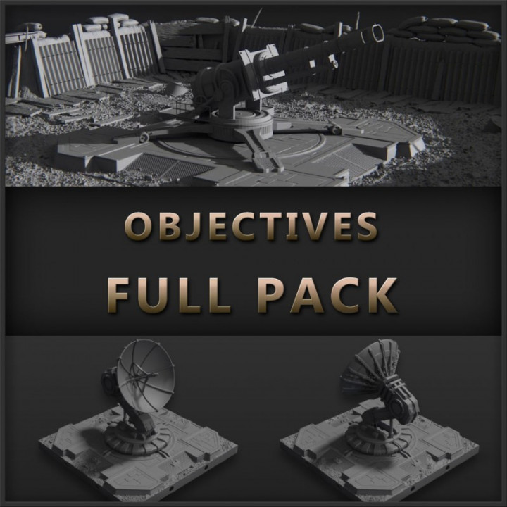 3D Printable Warset Objective Pack by BLACK COG Workshop