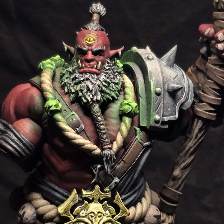 3D Print of Sidhar, The Peaceful (Orc Barbarian) - Bust by Smitysenpai