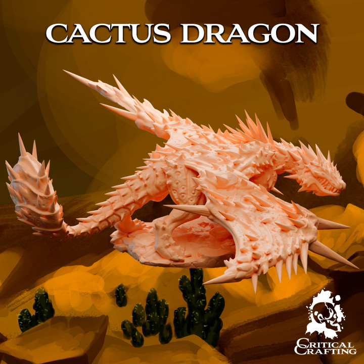 3D Printable Cactus Dragon by Dillon Olney