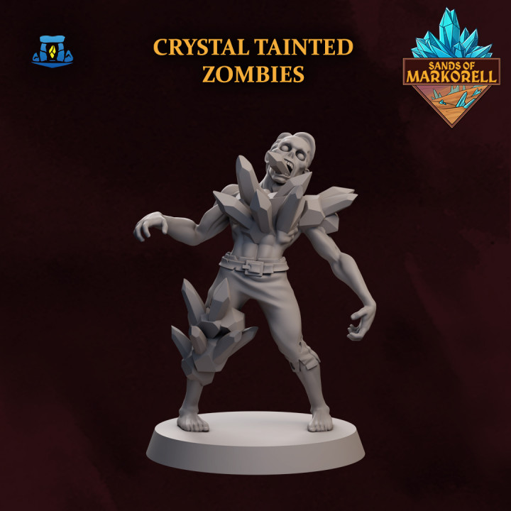 3D Printable Crystal Tainted Zombies by Wishgate-Studio