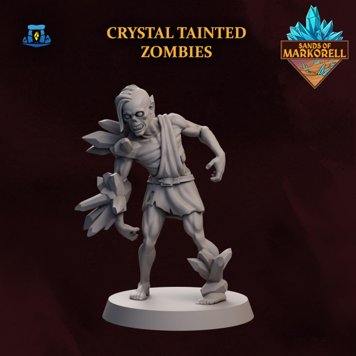 3D Printable Crystal Tainted Zombies by Wishgate-Studio