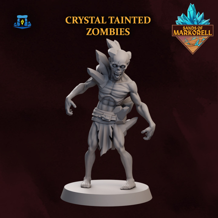 3D Printable Crystal Tainted Zombies by Wishgate-Studio