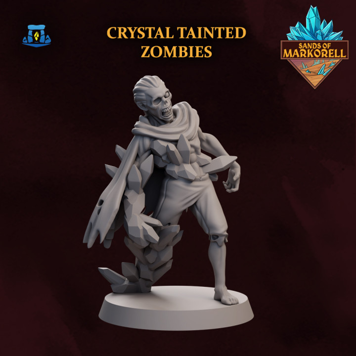 3D Printable Crystal Tainted Zombies by Wishgate-Studio
