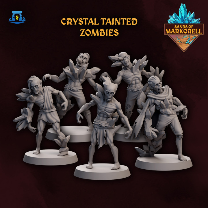 3D Printable Crystal Tainted Zombies by Wishgate-Studio