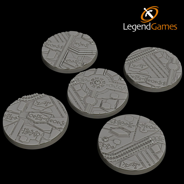 3D Printable LegendGames Necron 60mm Round Bases by Legend Games