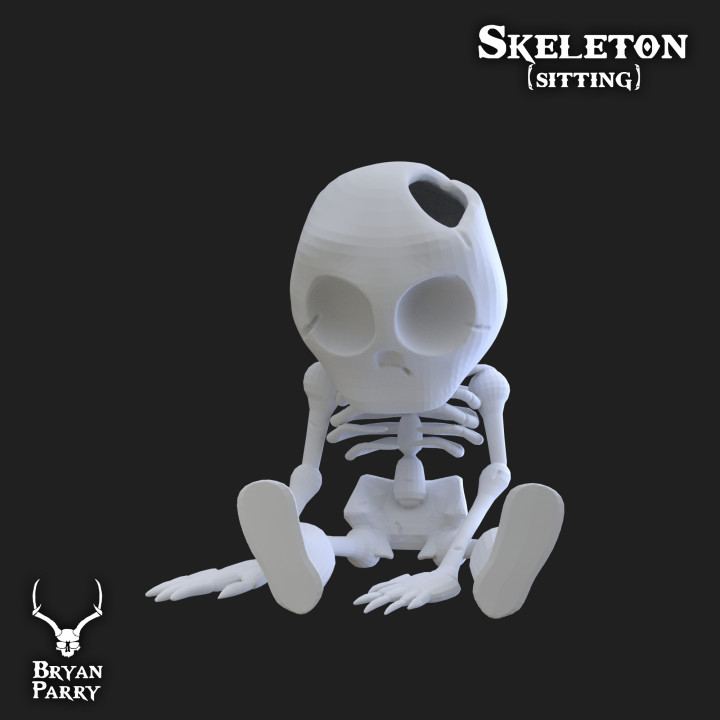 3D Printable Skeleton (sitting) by Bryan Parry