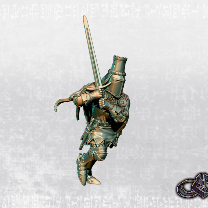 3D Printable Navarresse Lord Knight on Foot by Ezipion Digital Store