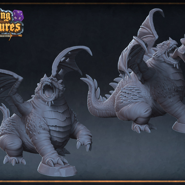 3D Printable Fat dragon by Jacob Olsson - Roleplaying & Miniatures