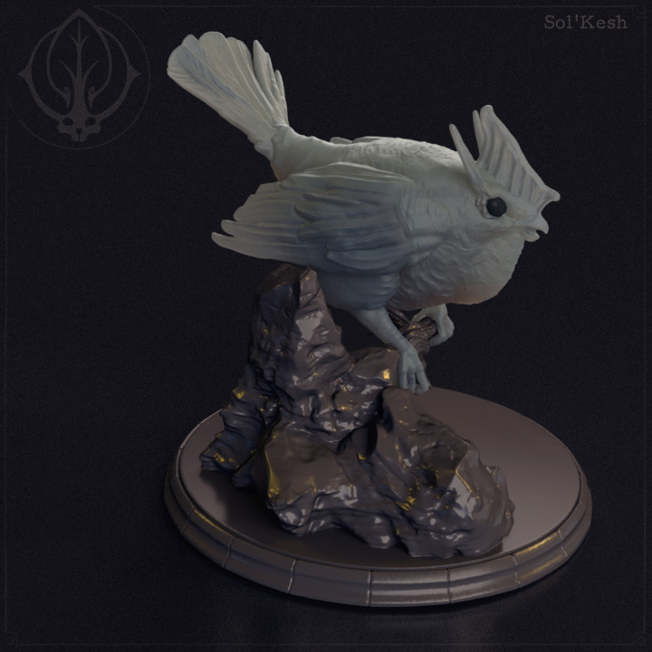 3D Printable Sol'kesh stonecrest sparrow + 5e statblock by Keith Kirby