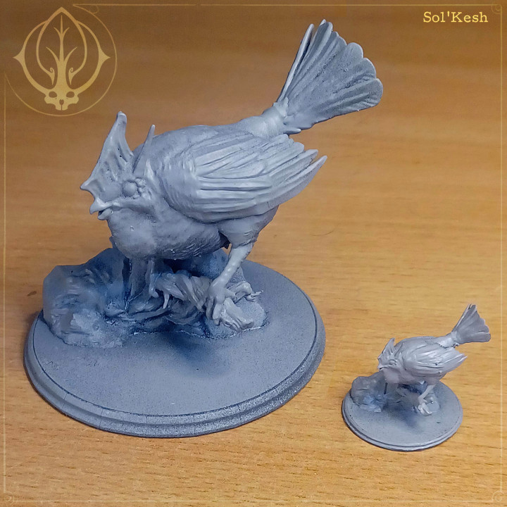 3D Printable Sol'kesh stonecrest sparrow + 5e statblock by Keith Kirby