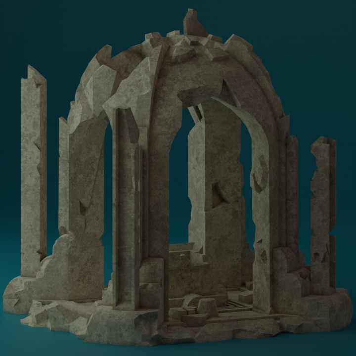 3D Printable Easy-Print Ruins: 3D Printable Without Supports by ...