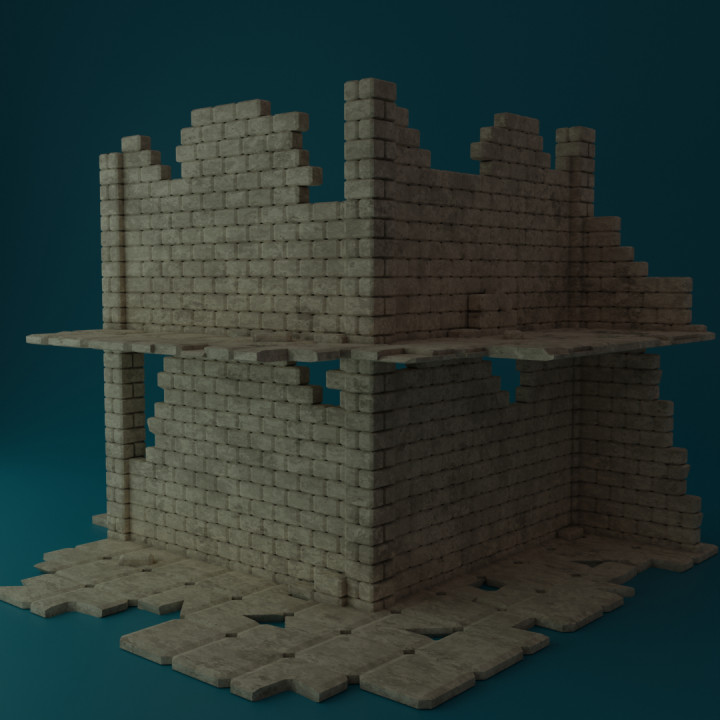 3D Printable Easy-Print Ruins: 3D Printable Without Supports by ...