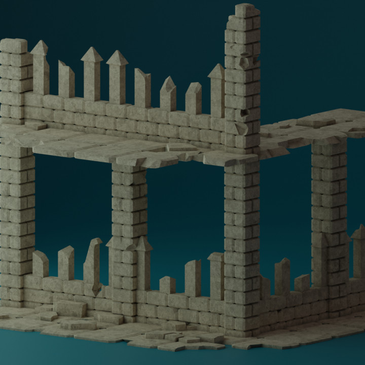 3D Printable Easy-Print Ruins: 3D Printable Without Supports by ...