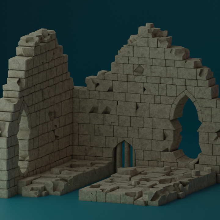3D Printable Easy-Print Ruins: 3D Printable Without Supports by ...