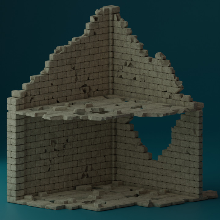 3D Printable Easy-Print Ruins: 3D Printable Without Supports by ...