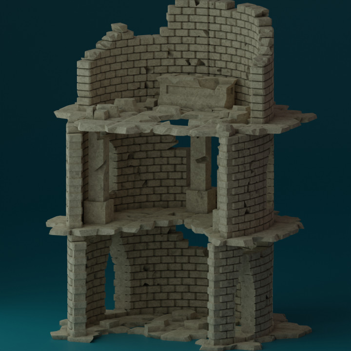 3D Printable Easy-Print Ruins: 3D Printable Without Supports by ...