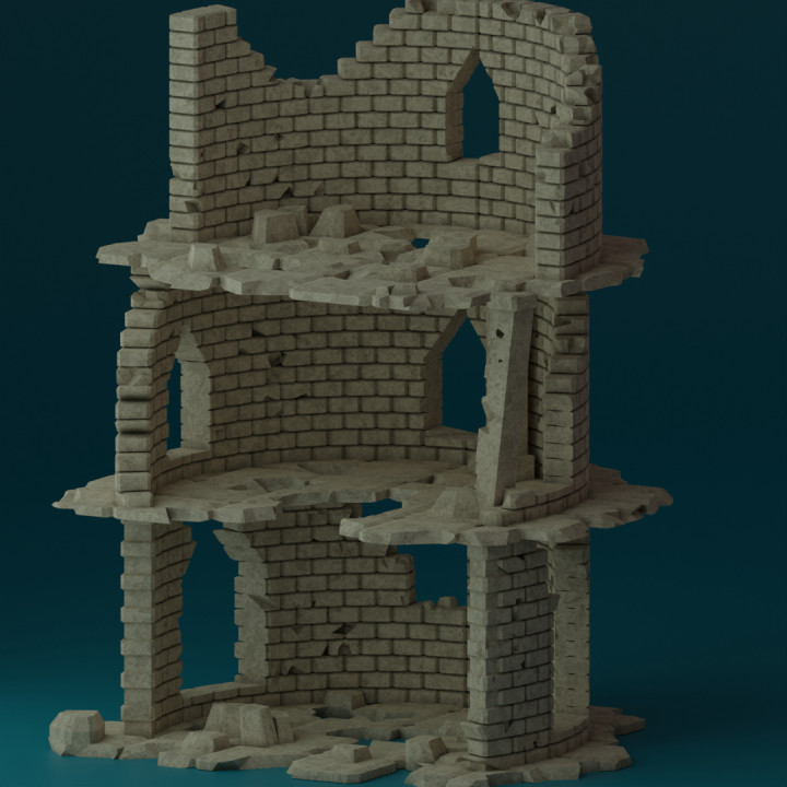 3D Printable Easy-Print Ruins: 3D Printable Without Supports by ...