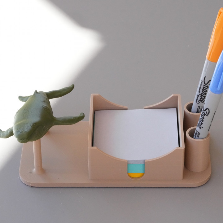 3D Printable Whale Post-It dispenser by Philippe Barreaud