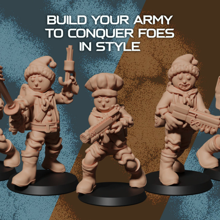 3D Printable The Gingerbread Army Creator Kit by Blitz Gaming
