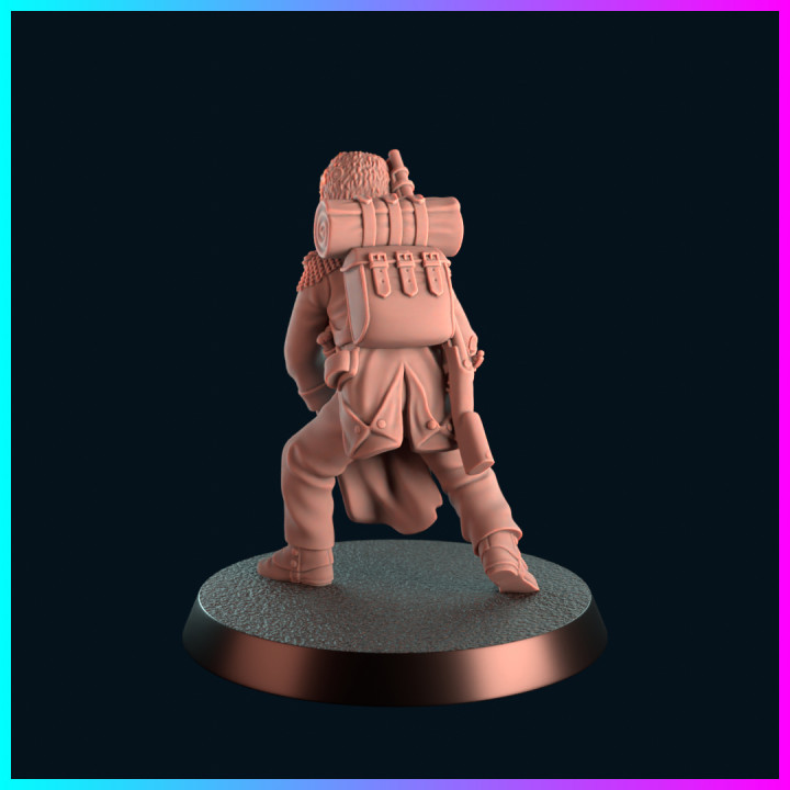 3D Printable Napoleonic Dread French Sapeur by koolkiwi Miniatures