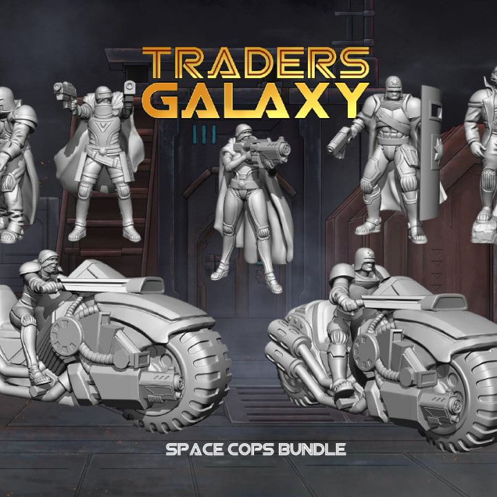 3D Printable Space Cop Bundle - Approximately 28mm scale by Traders ...