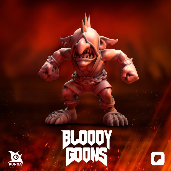 3D Printable Bloody Goons Full Team by Punga Miniatures
