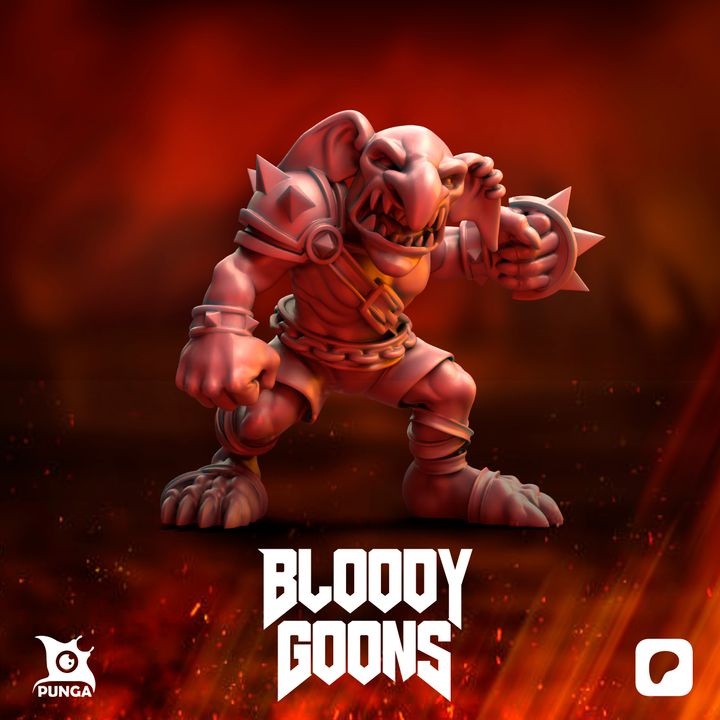 3D Printable Bloody Goons Full Team by Punga Miniatures