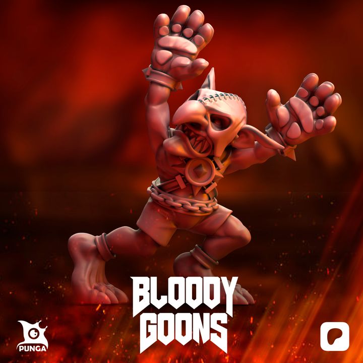 3D Printable Bloody Goons Full Team by Punga Miniatures