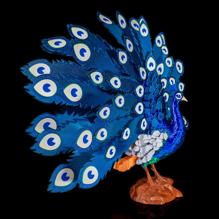 3D Printable Mayura, the Peafowl by Stlflix