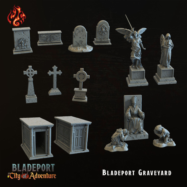 3D Printable Bladeport Graveyard by Crippled God Foundry