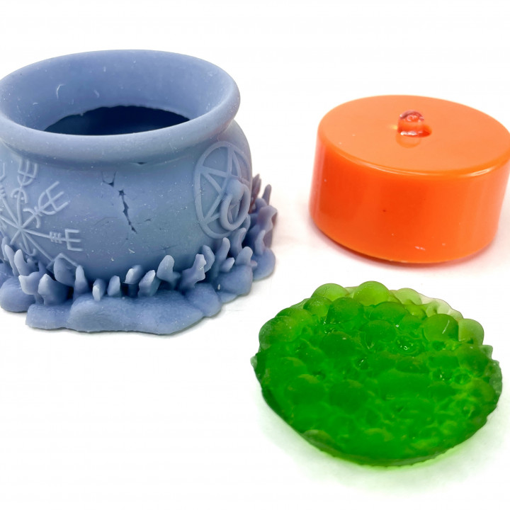 3D Printable LED Tealight Cauldron by Custom Miniature Maker