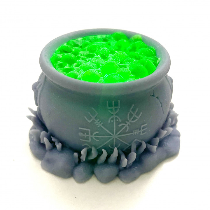 3D Printable LED Tealight Cauldron by Custom Miniature Maker