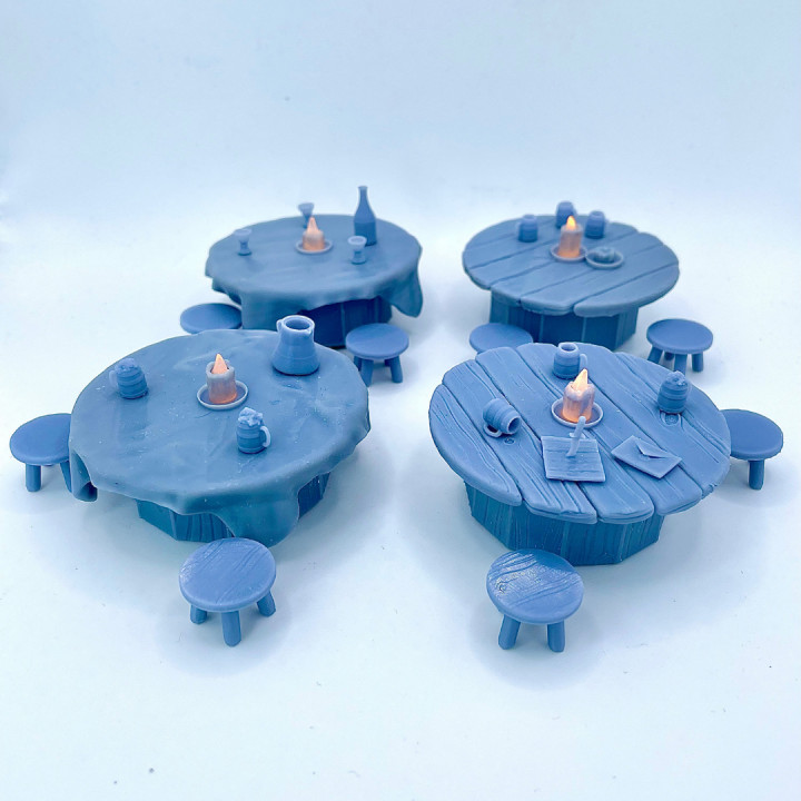 3D Printable LED Tea Light Tables by Custom Miniature Maker