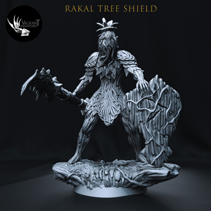 3D Printable Rakal Tree Shield by Vagrant Miniatures