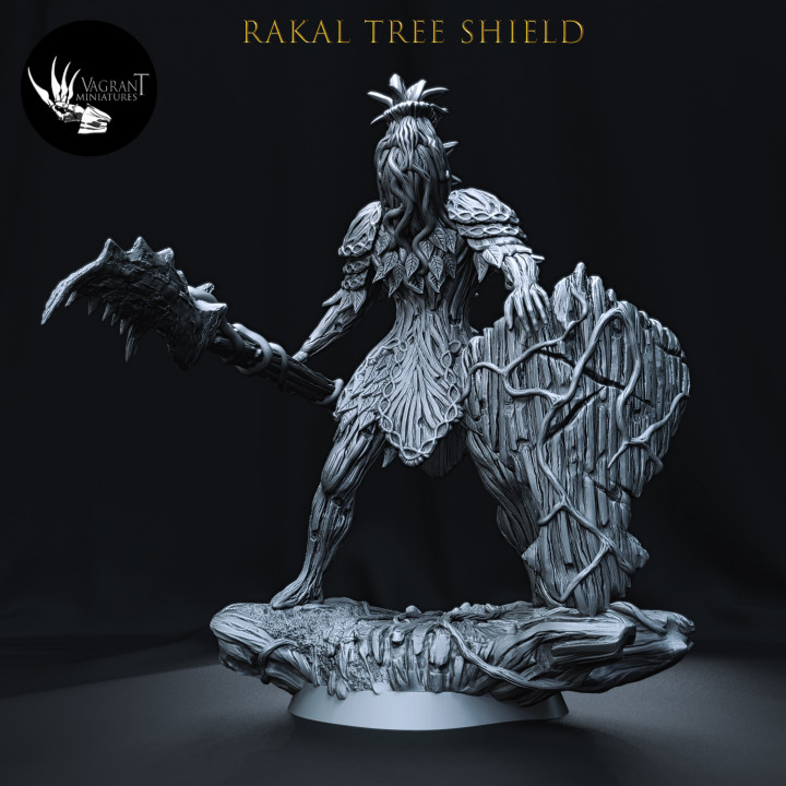 3D Printable Rakal Tree Shield by Vagrant Miniatures